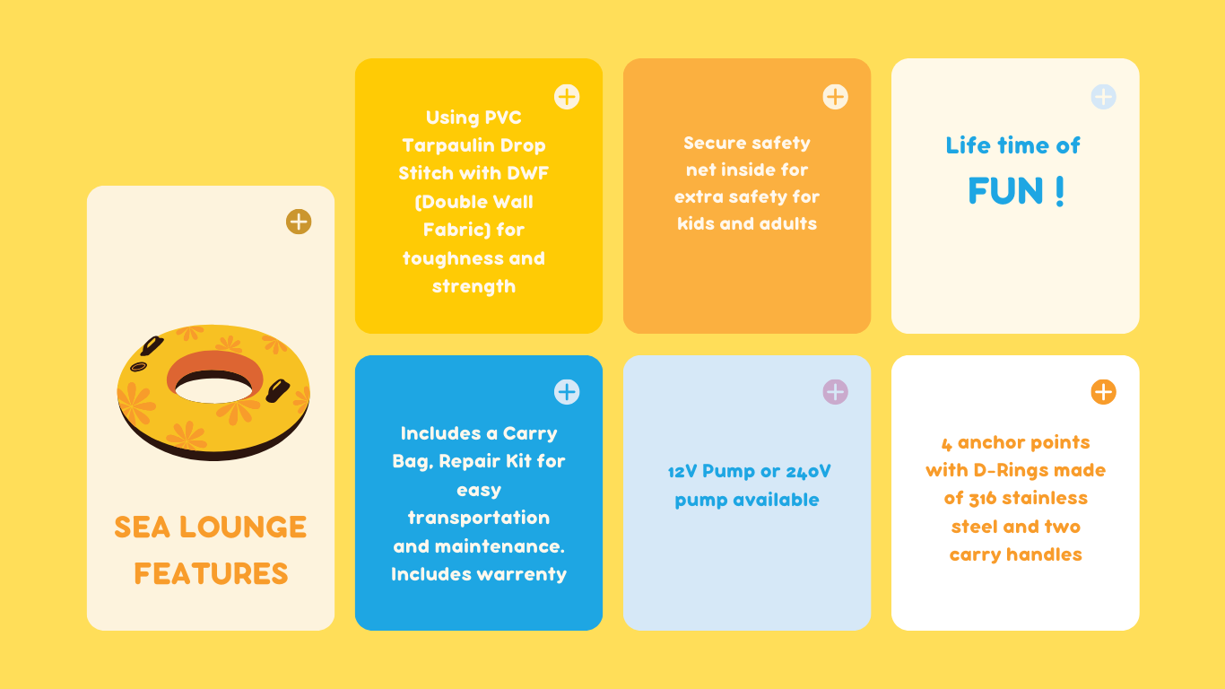 SEA LOUNGE – 4M Giant Round Inflatable Ocean Float - Floating Island ...